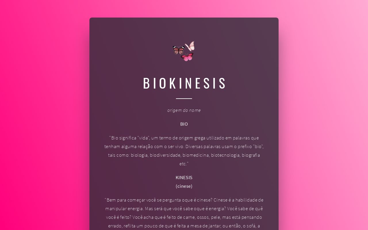 o que é biokinesis?